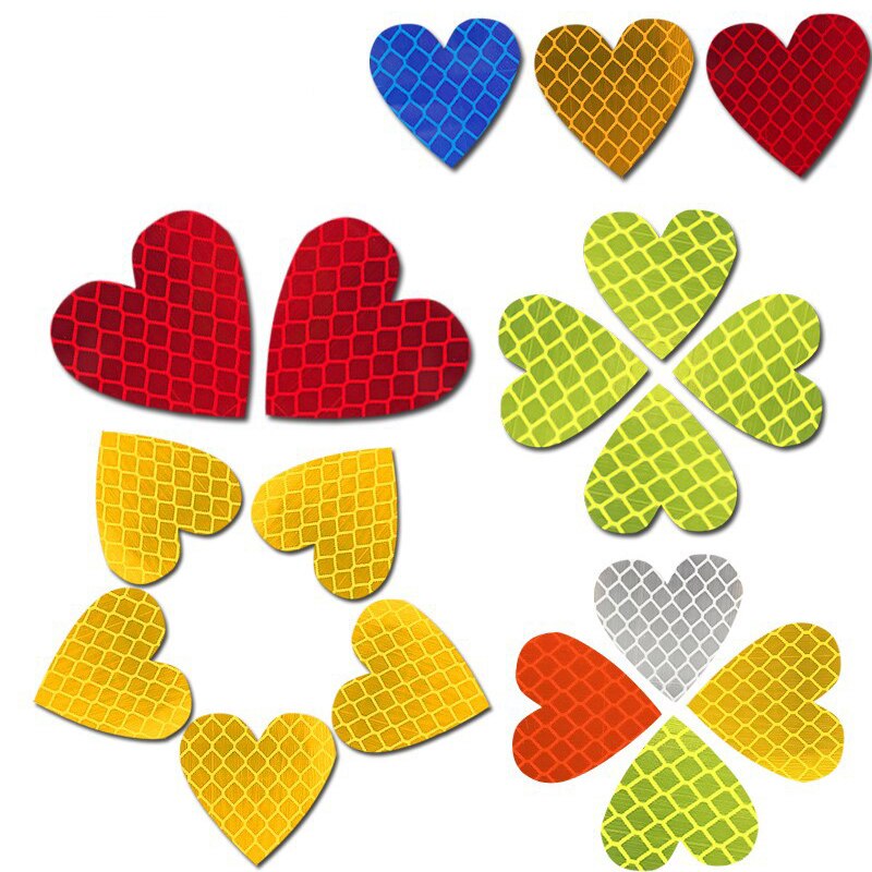 12Pcs Love Heart Shape Reflective Strips Car Self ... – Grandado