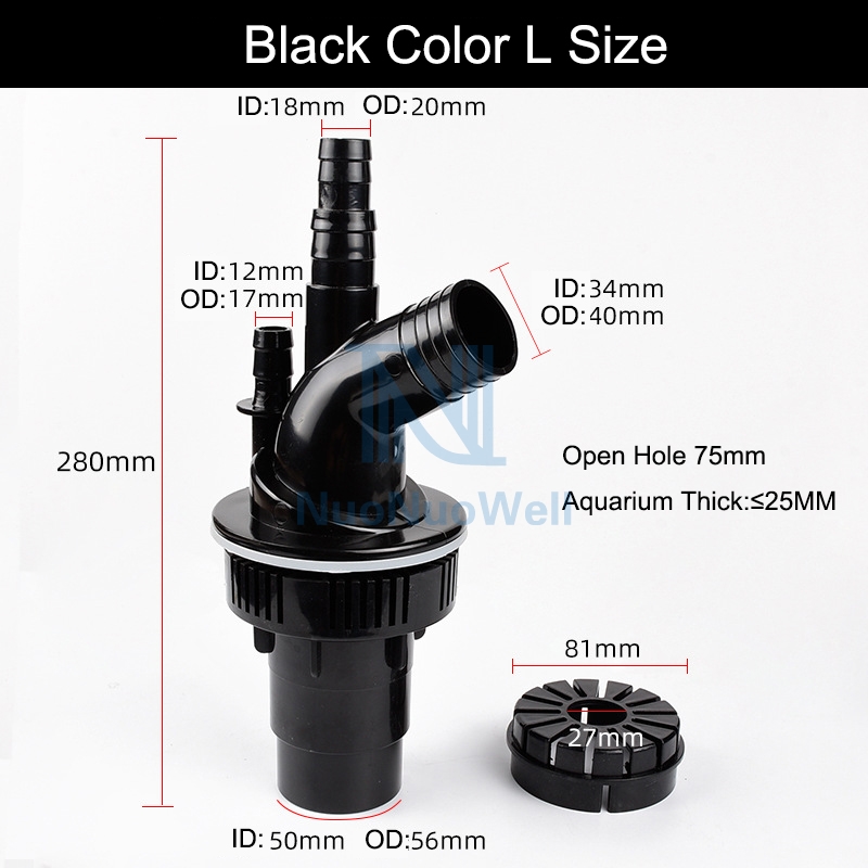 NuoNuoWell Triple Overflow Pipe Fittings Aquarium ... – Vicedeal