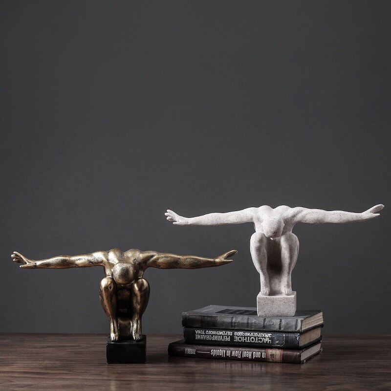 American Retro Diver Statue Resin Character Sculpt... – Grandado