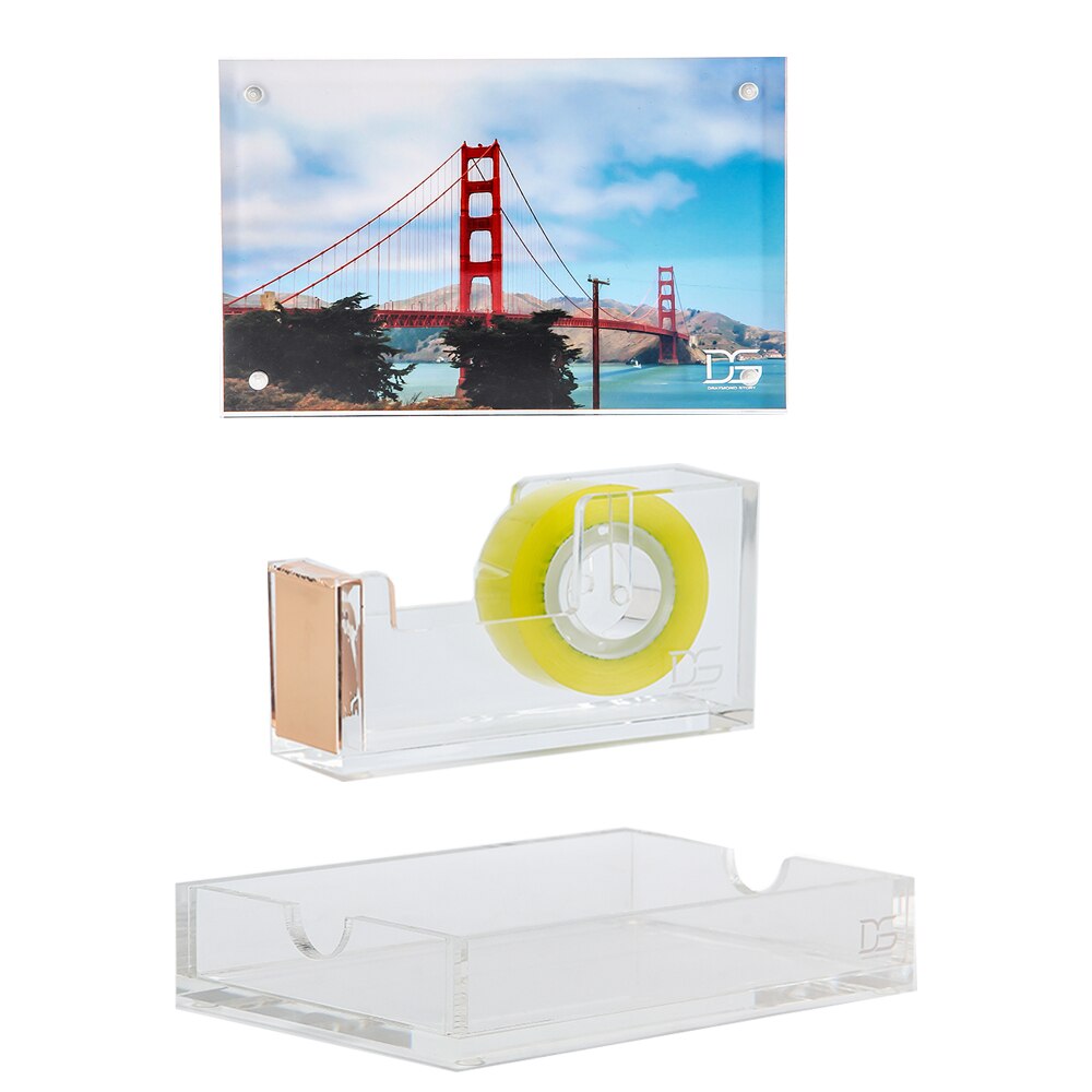 3pcs/set Acrylic Photo Frame + Memo Pad Note Holde... – Vicedeal