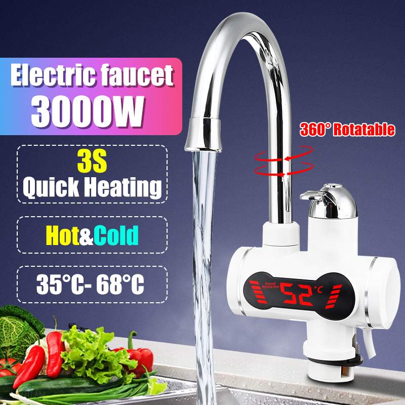 3000W Electric Faucet Tap Water Heater Instant Kit... – Grandado