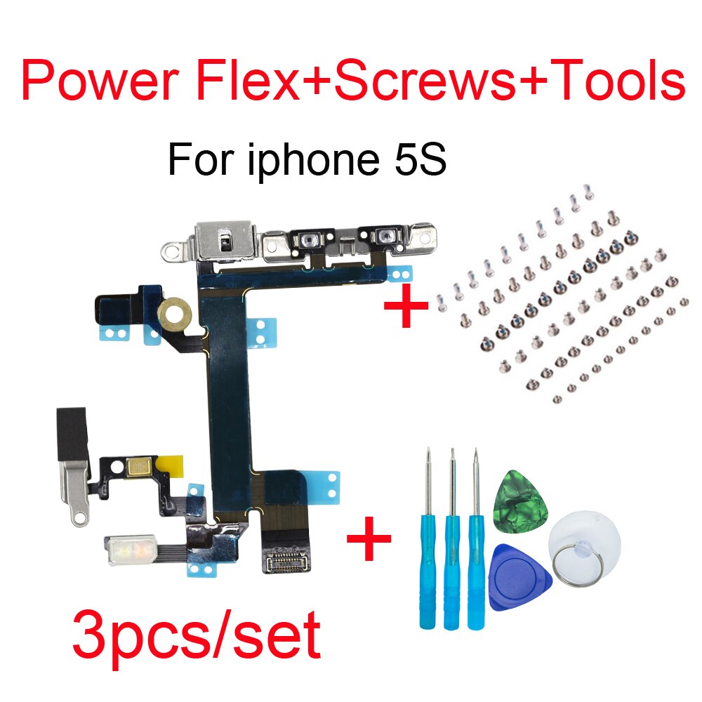 1 ensemble/lot pour iPhone 5 5C 5s SE Power + vis ... – Grandado
