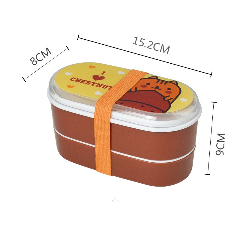 Cartoon Healthy Plastic Lunch Box 600ml Bento Boxe... – Vicedeal