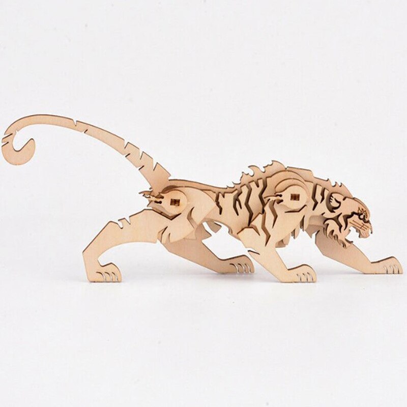 DIY 3D Wooden Puzzle Deer Tiger Wolf Model Buildin... – Vicedeal
