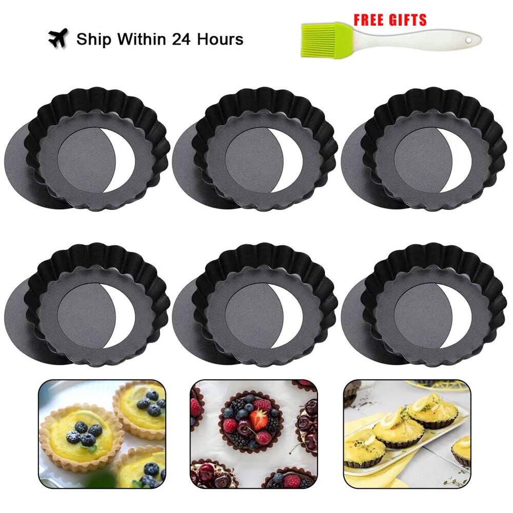 4In Mini Quiche Pannen Met Losse Base Non Stick Fl... – Grandado