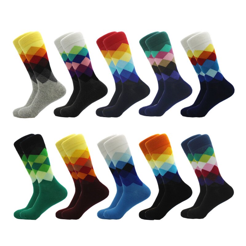 Classic Men Socks Funny Casual Business Dress Crew... – Grandado