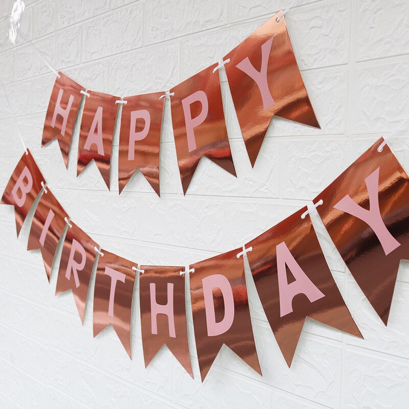 1Set Paper Bunting Garland Banners Flags Happy Bir... – Vicedeal