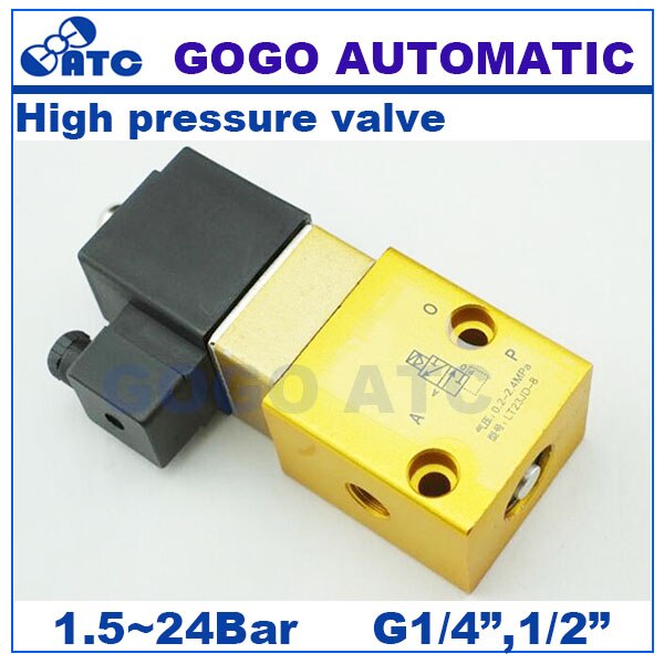 24bar high pressure pneumatic solenoid valve 1/4" ... – Vicedeal