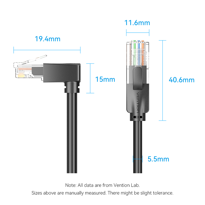 Vention Ethernet Cable Cat6 UTP 90 Degree Downard ... – Grandado