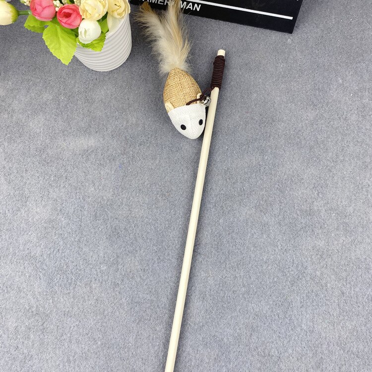 Wood Pet Toys Cat Teaser Rod Interactive Funny Cat... – Vicedeal