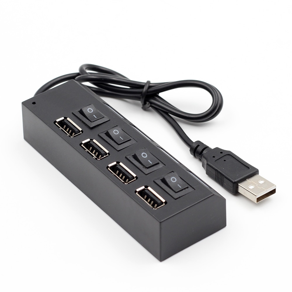 GOOJODOQ 4 Port Mini USB Hub 2.0 USB Splitter Adap... – Grandado