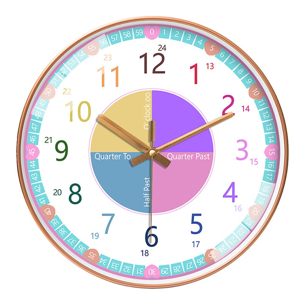 12inch Funny Cute Practical Silent Kids Wall Clock... – Grandado
