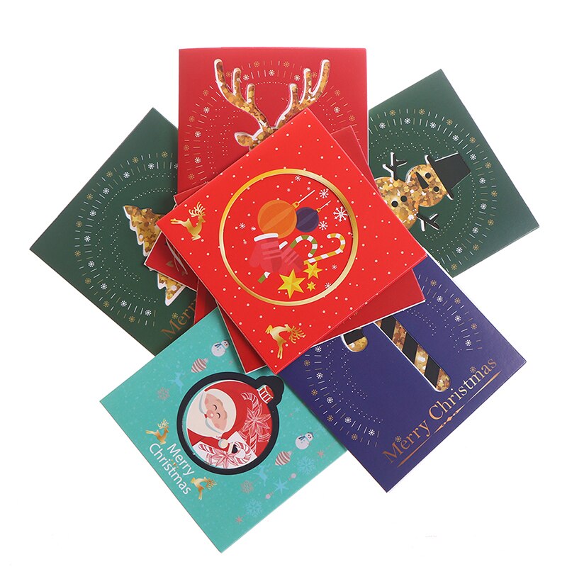 10pcs Merry Christmas Small Greeting Cards Kids Mi... – Grandado