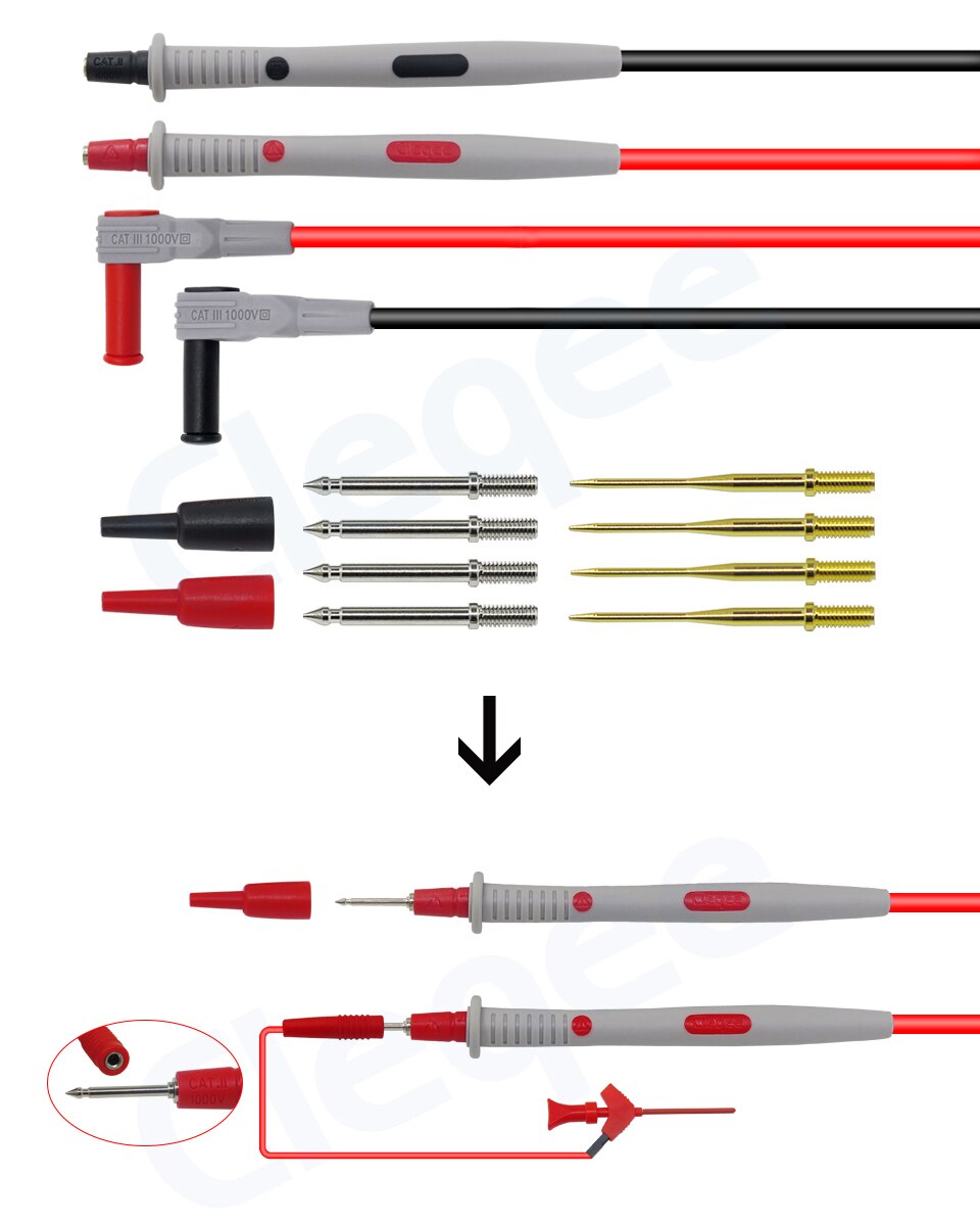Cleqee Multimeter probes replaceable needles test ... – Grandado
