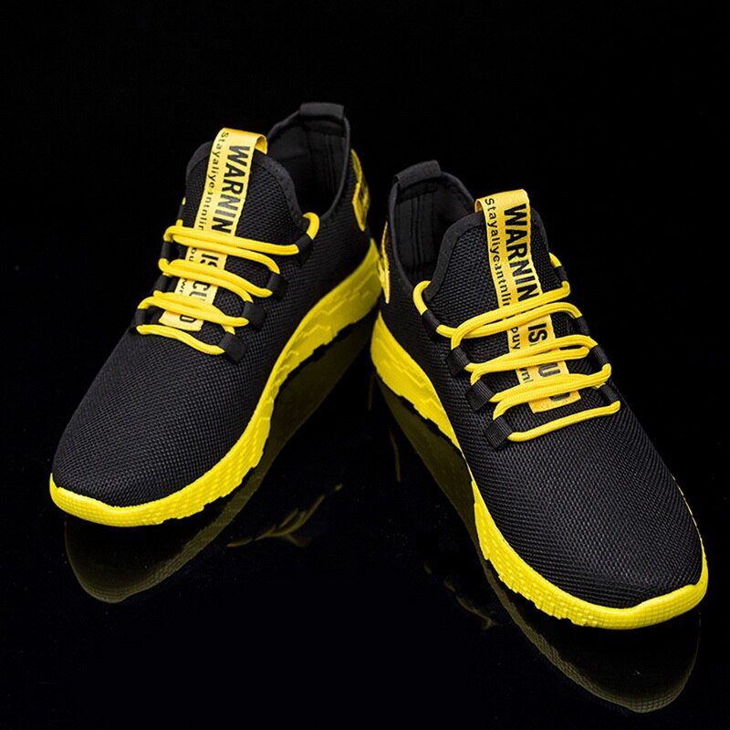 Sports Shoes Men Lace Up Mixed Color Sneakers Brea... – Vicedeal