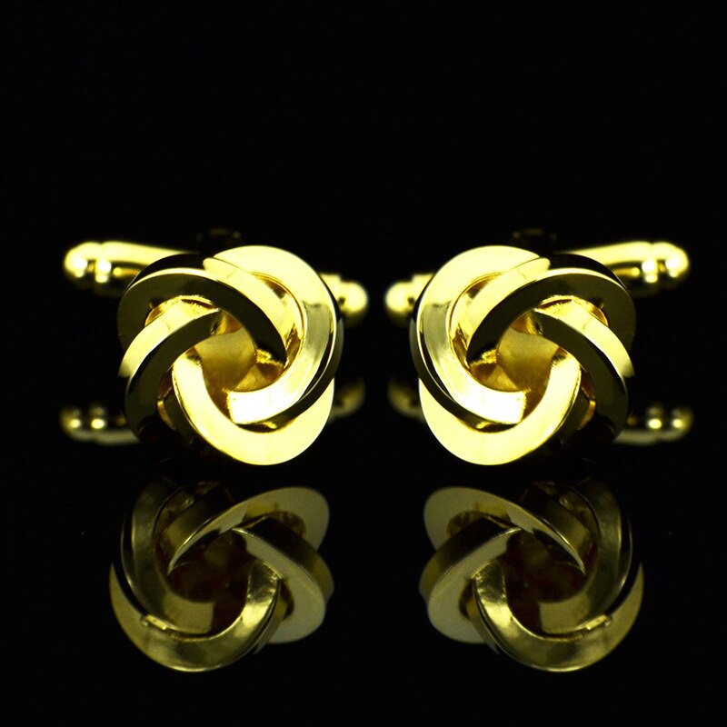 Knot Cufflinks for Men Shirt Cufflinks Gold Color ... – Grandado