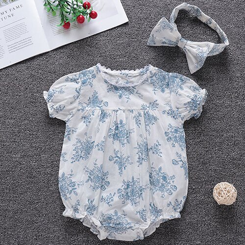 Korean Style Infant Baby Girls Flower Cotton Jumps... – Grandado