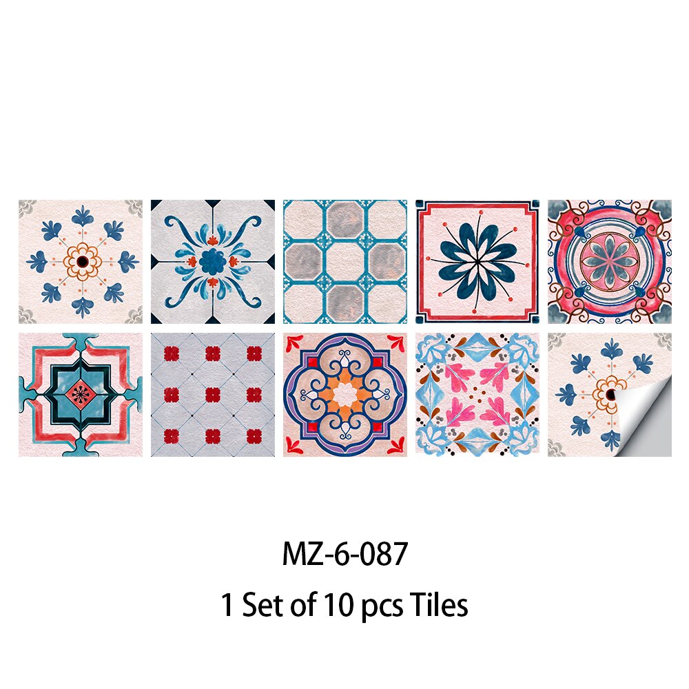 10pcs Romantic Pink Tiles Wall Sticker Kitchen Bac... – Vicedeal