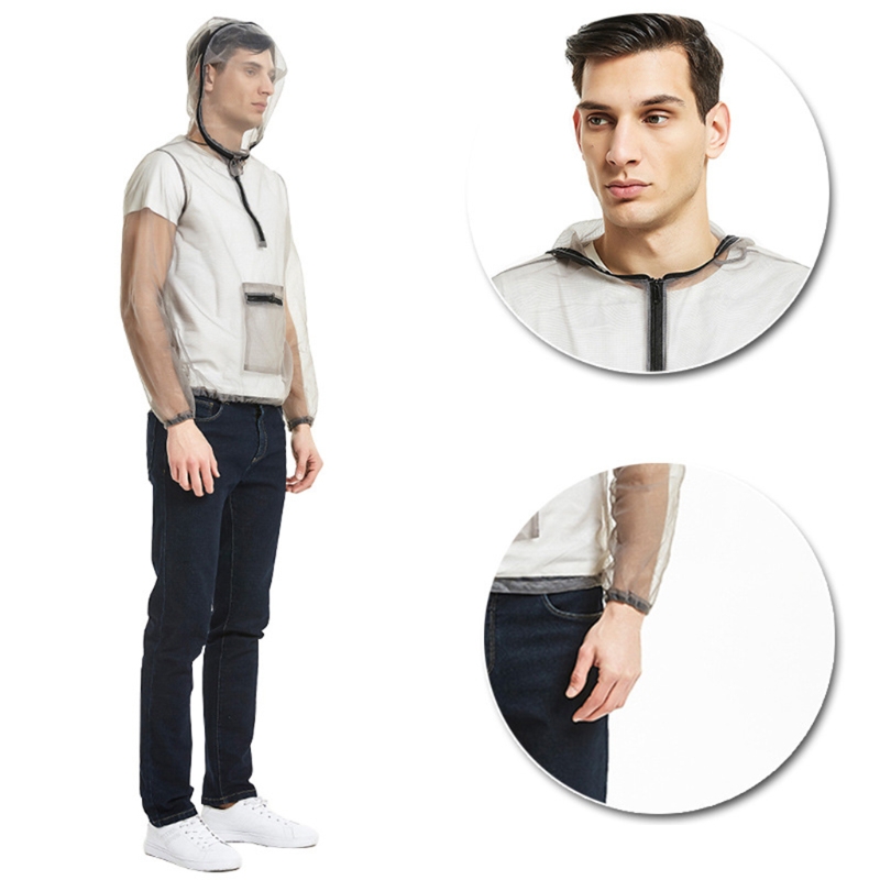 Mos-quito-Proof Mesh Hooded Jacket Outdoor Fishing... – Grandado