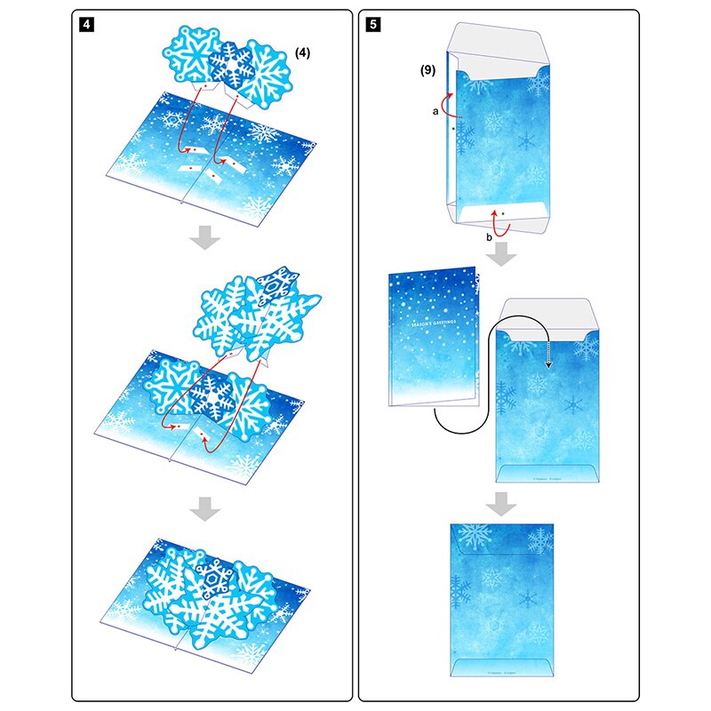 DIY Pop-up Card Snow Crystals,Handmade 3D Annivers... – Grandado