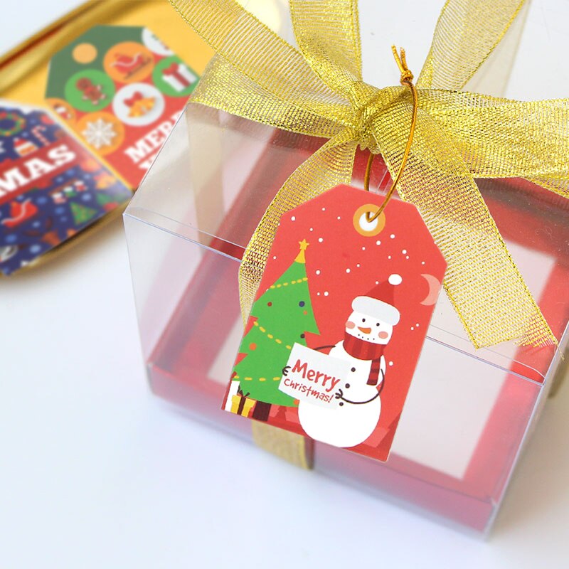 Merry Christmas Labels Kraft Paper Tags With Strin... – Grandado