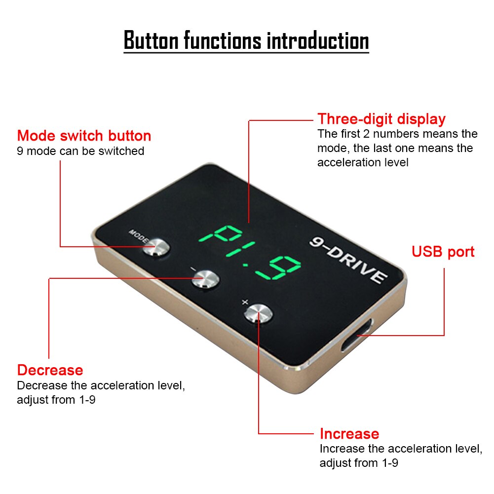 9-Drive Car Electronic Throttle Controller Acceler... – Vicedeal