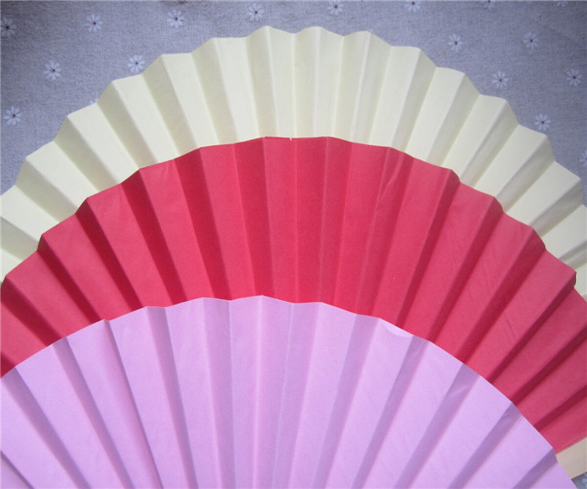 Diy Chinese Fan Japanese Plain Color Bamboo Large ... – Vicedeal