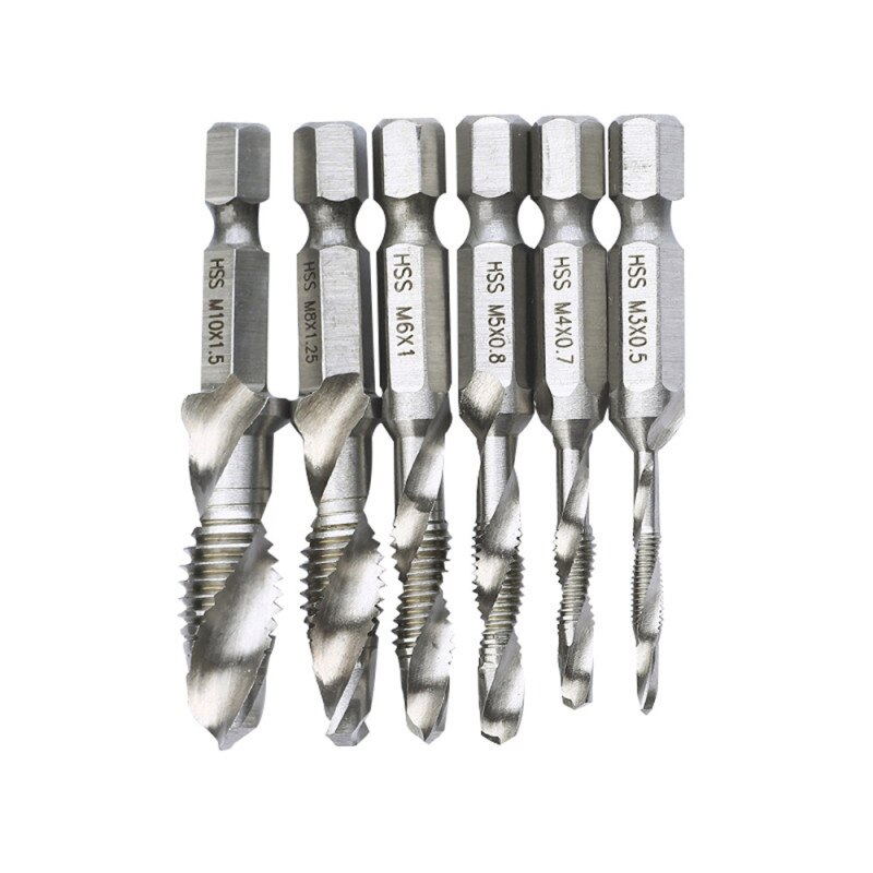 6PCS M3-M10 Screw Tap Drill Bits Taps Countersink ... – Vicedeal