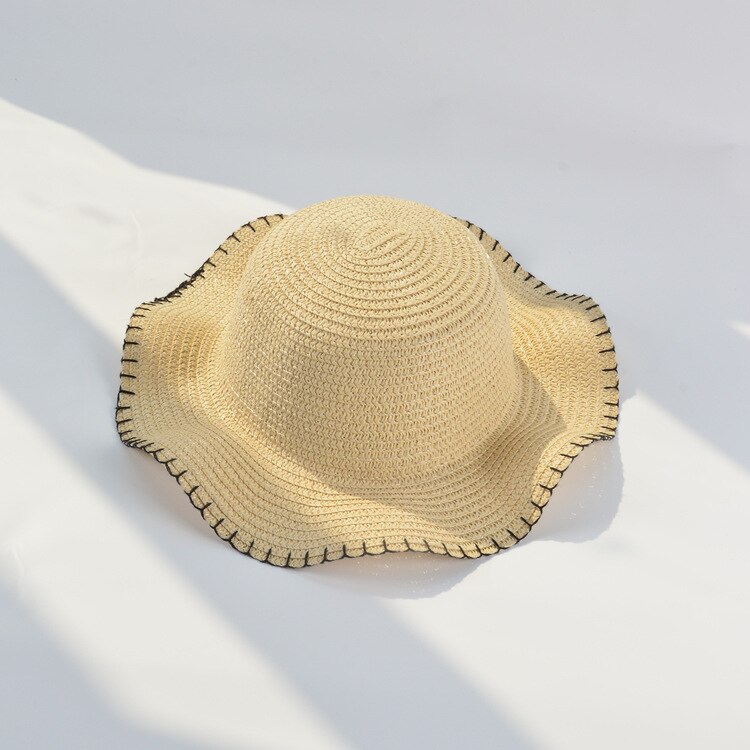 USPOP straw hats children sun hats summer wavy bri... – Grandado
