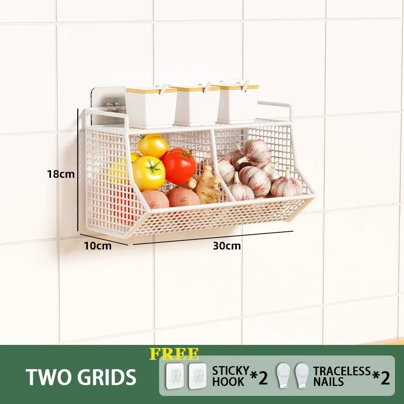 kitchen counter fruit basket, wall-mounted hanging... – Grandado