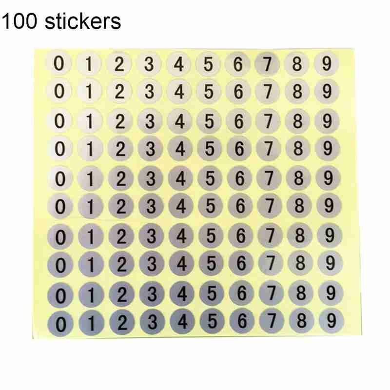 Waterdichte Ronde Zelfklevende Nail Nummer Sticker... – Vicedeal
