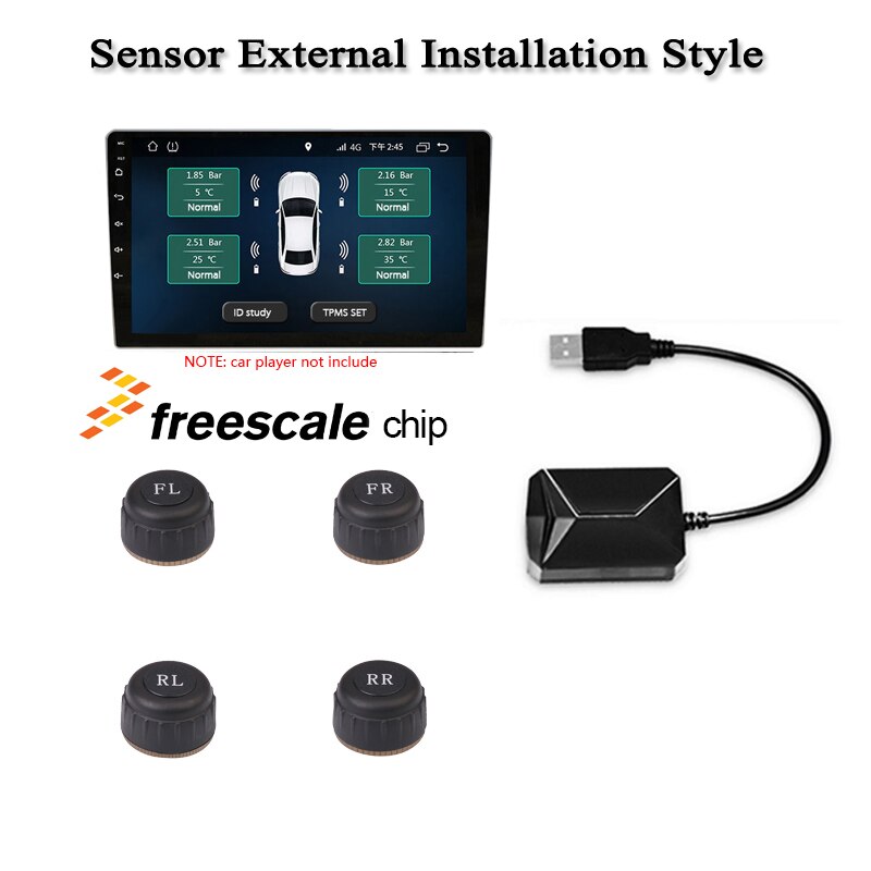 Tpms Auto Tire Pressure Monitoring System Met 4 Se... – Grandado