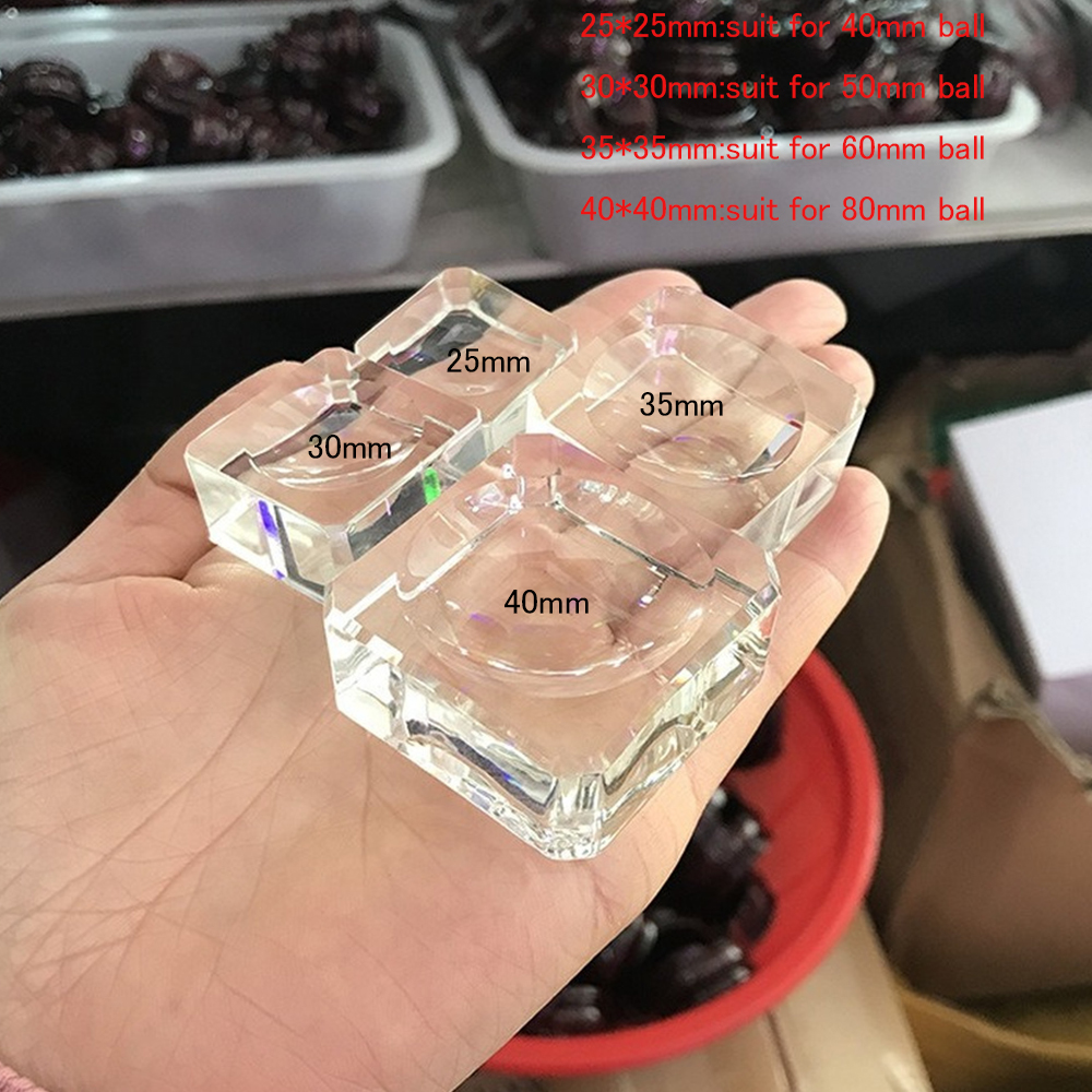 Boule de cristal transparente à fossettes carrées,... – Grandado
