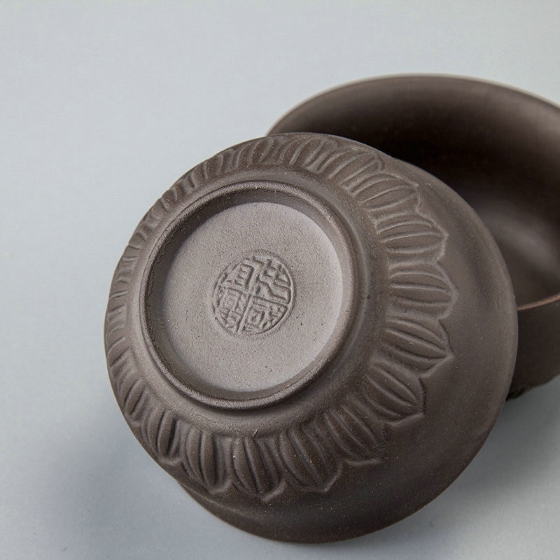 Chinese tieguanyin teacup Tea Sets Lotus Purple Cl... – Grandado