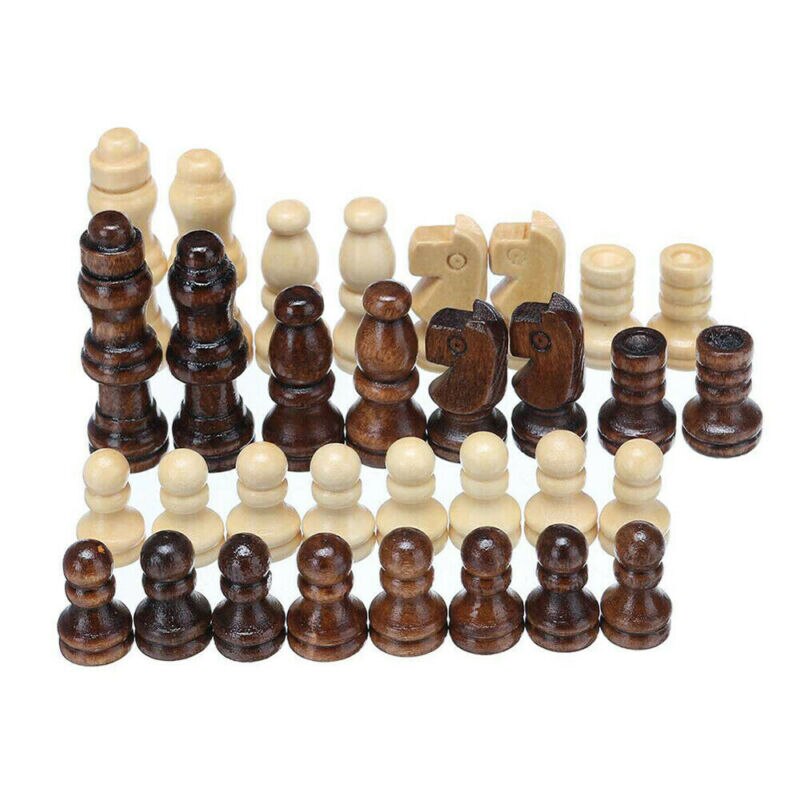 Wooden Chess Game Set 3 in 1 Large Wood Board Fold... – Grandado