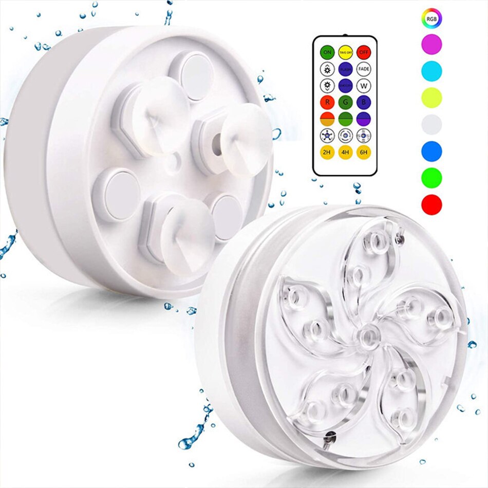 Remote Control Submersible LED Lights With Suction... – Vicedeal