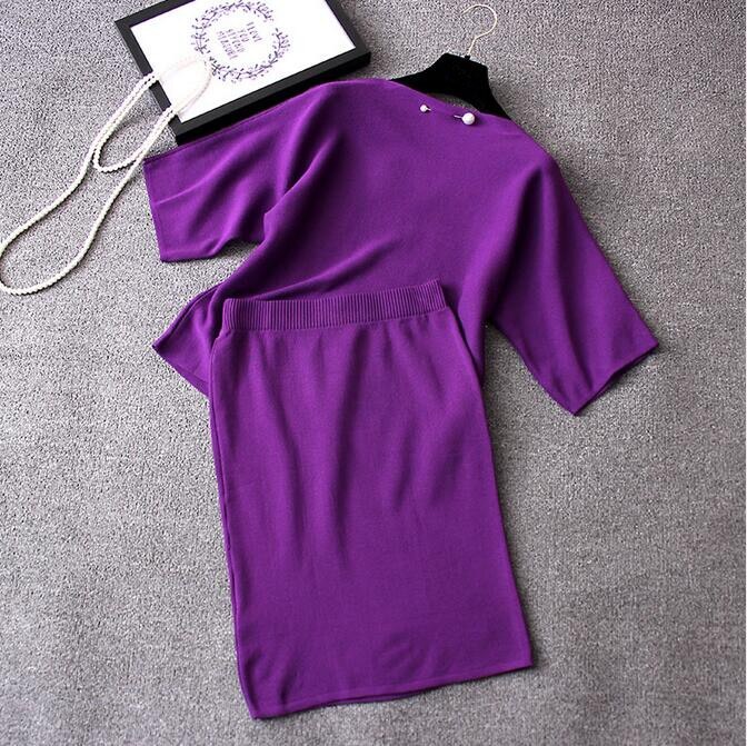 Zawfl Vrouwen Gebreide Pak Rok En Top Set Winter H... – Grandado