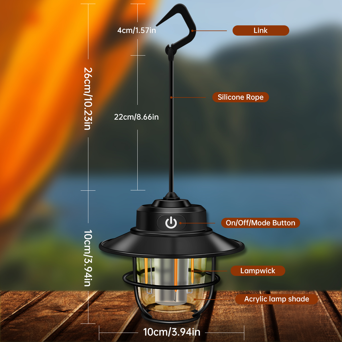 Camping Lantaarn Oplaadbare 4 Modi Oneindig Dimbaa... – Vicedeal