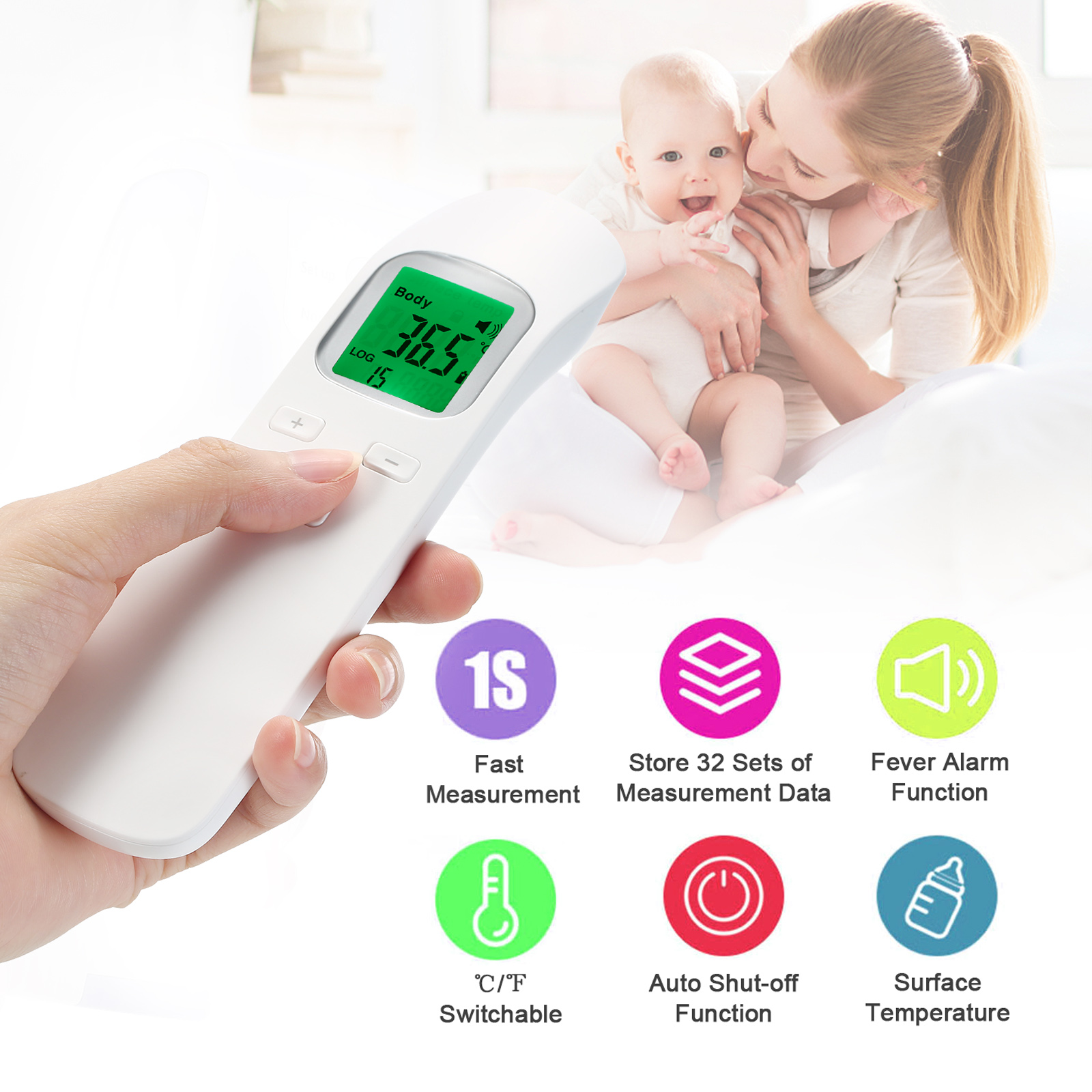 Non-Contact Infrared Thermometer Handheld Digital ... – Grandado