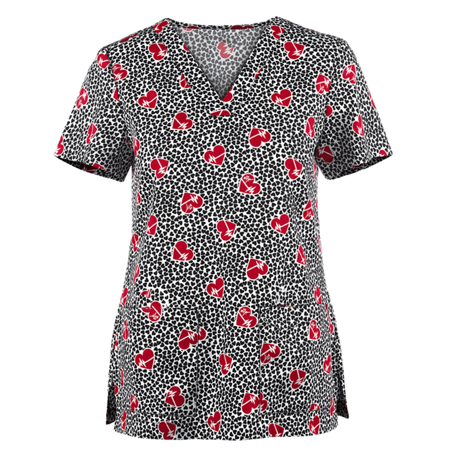 Health Care Workers Multicolor Print Nurse Uniform... – Grandado