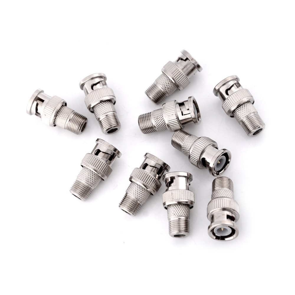 10pcs BNC Male Plug to F Female Connector Coupler ... – Vicedeal