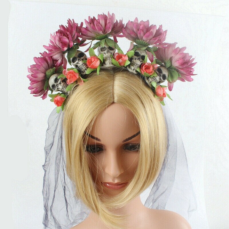 Mexicaanse Halloween Fancy Mesh Bloemen Hoofdband ... – Grandado