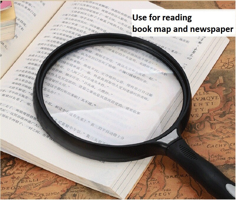 130 mm Large Lens Handle Magnifying Glass 3X Readi... – Grandado