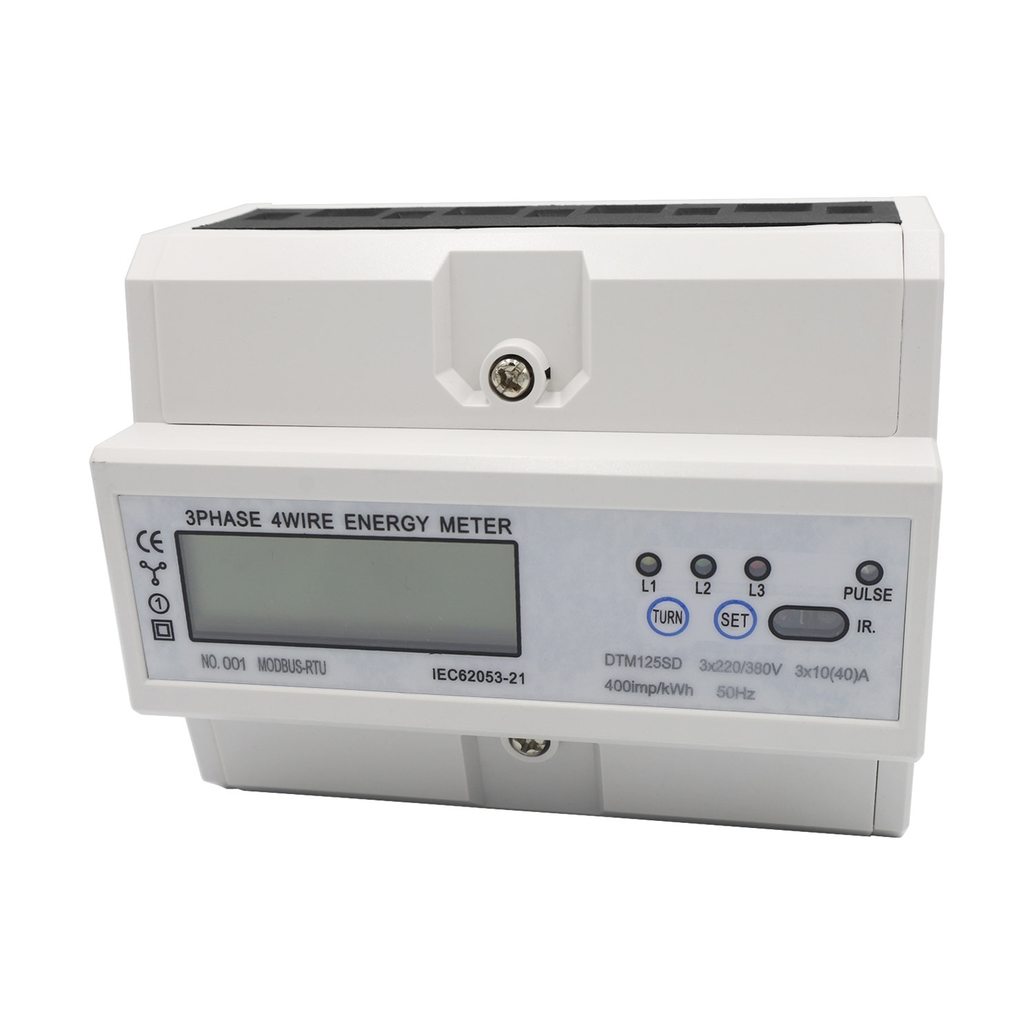 IN-Rail Energy Meter 3 Phase 4 Wire RS485 AC220/38... – Vicedeal