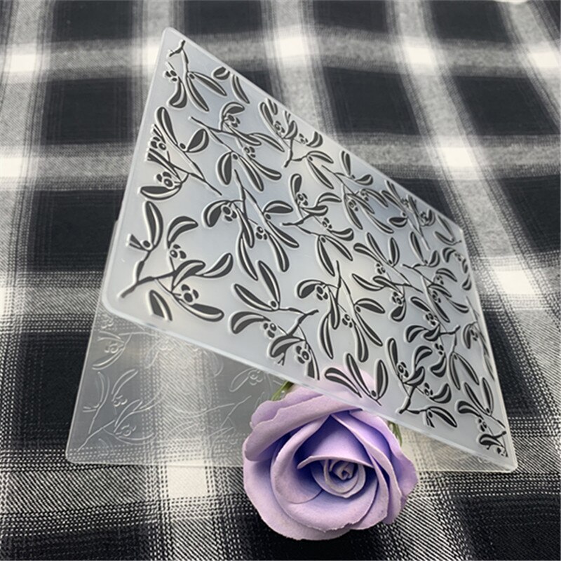 Plastic embossed folder embossed template leaf bac... – Vicedeal