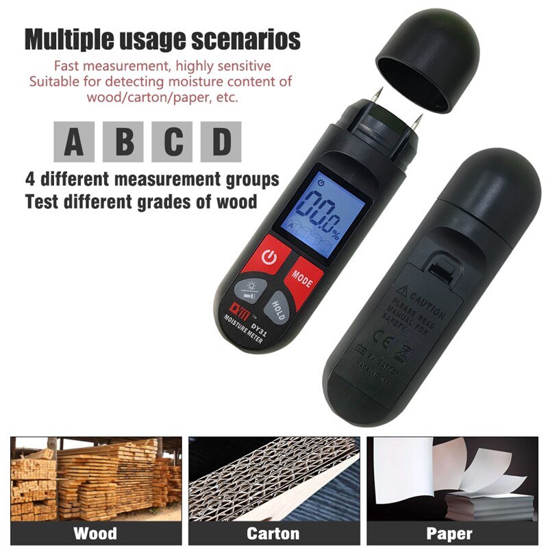 0-99.9% Two Pins Digital Wood Moisture Meter Wood ... – Vicedeal
