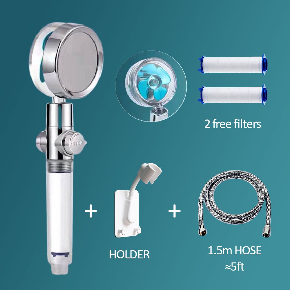Turbo Power Shower Head 360 Rotate Pressurized Pro... – Vicedeal