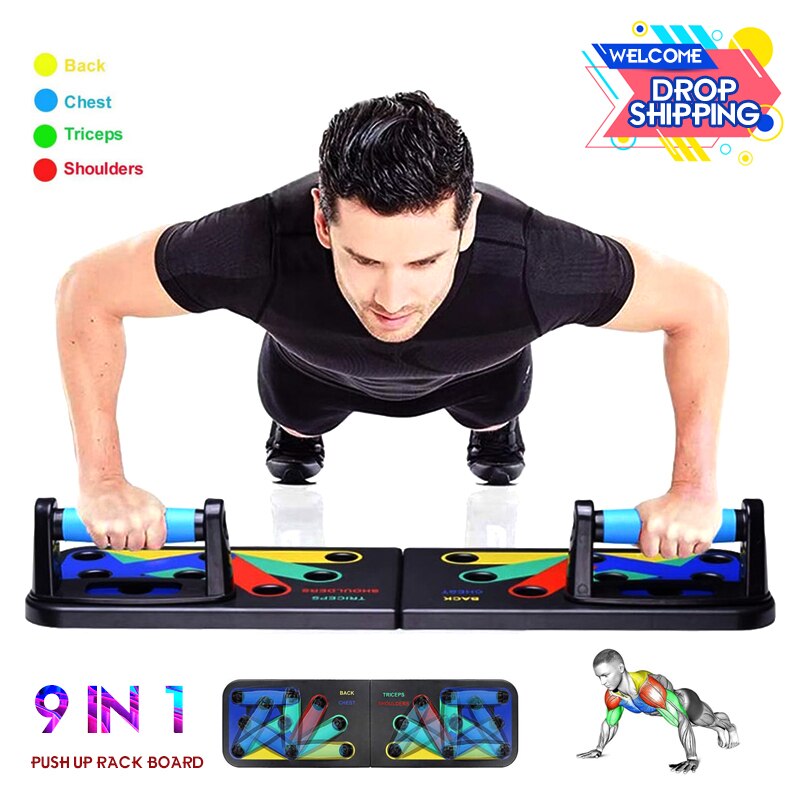 plegable 9 en 1 Push Up Rack Board completo ejerci... – Grandado