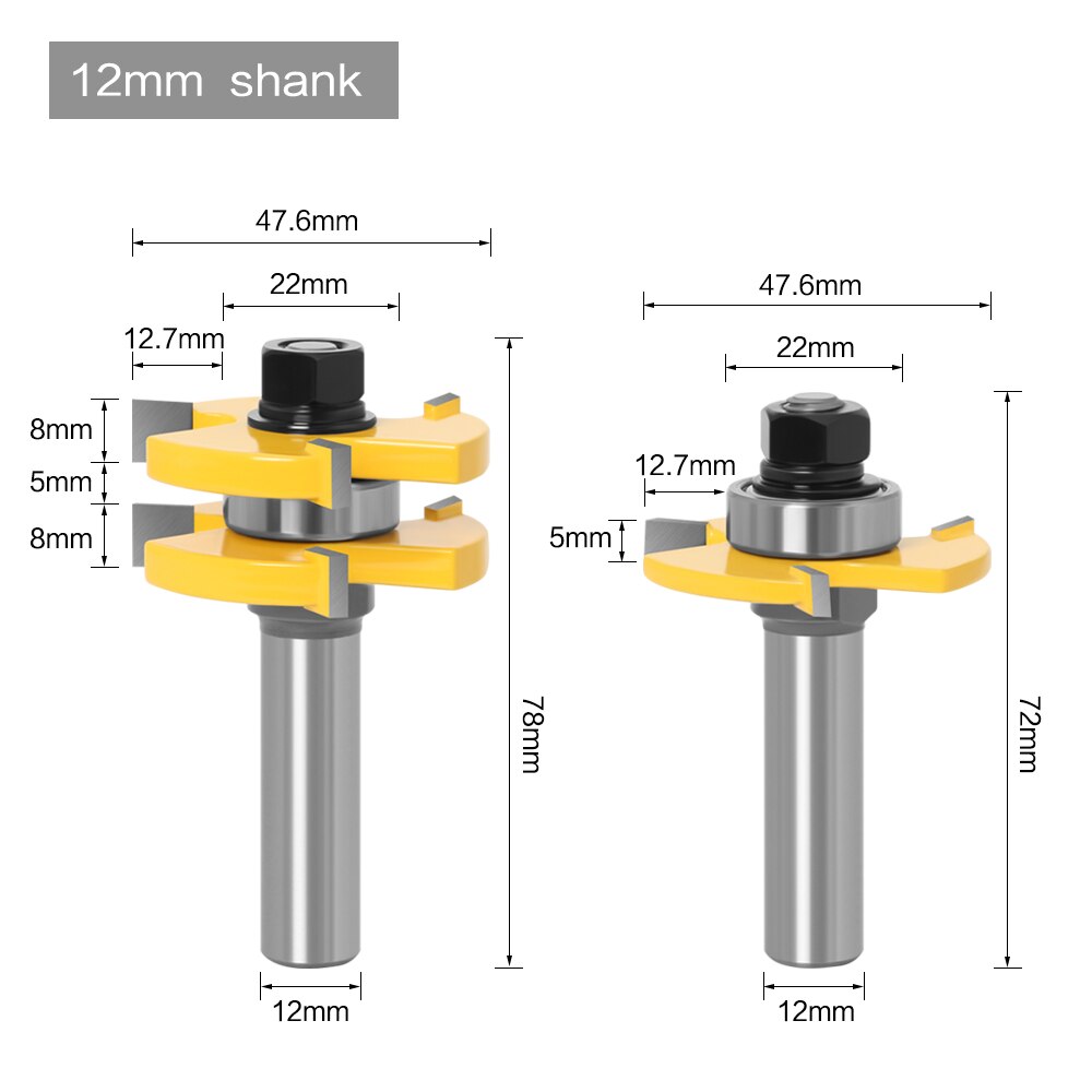 2pcs 8mm&12mm &1/2 shank Joint Assemble Ro... – Grandado