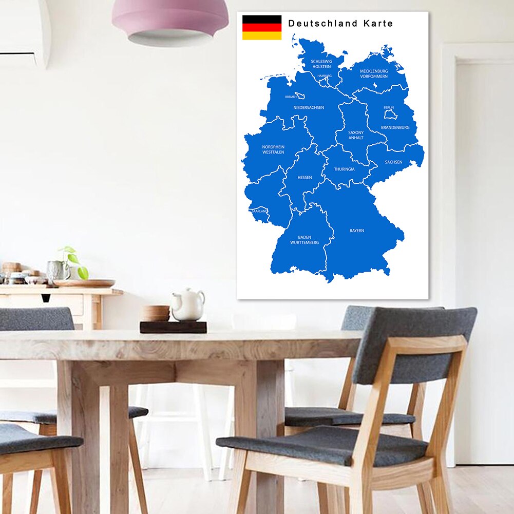 100*150 Cm The Germany Political Map In German Lar... – Grandado